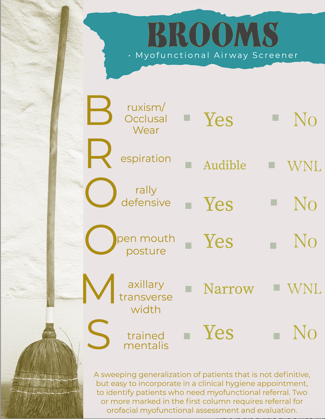 BROOMS: Systematic screening for oral myofunctional disorders ...