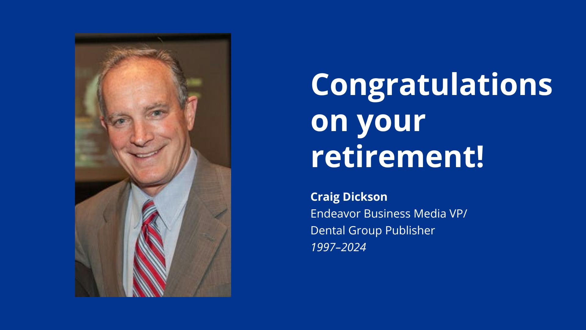 Editor's note: Thank you, Craig | Registered Dental Hygienists